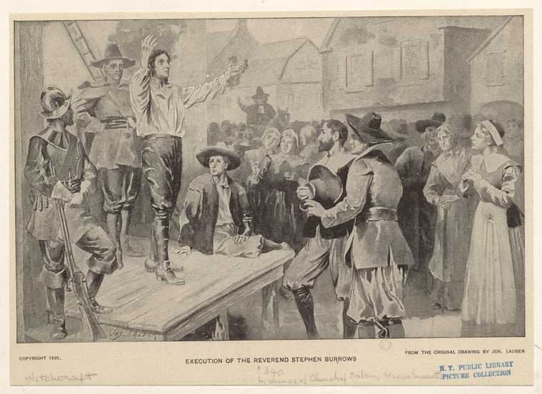 Execution of the Reverend Stephen Burrows [i.e. George Burroughs ...