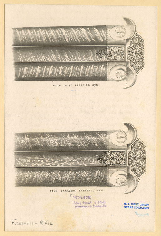 Stub twist and stub Damascus barrels. - NYPL Digital Collections