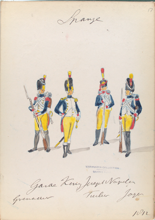 Garde King Joseph Napoleon: Granadero, Fusilero, Jäger. 1812 - NYPL ...