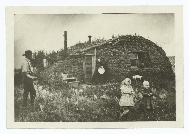 A Sod House, North Dakota. - NYPL Digital Collections