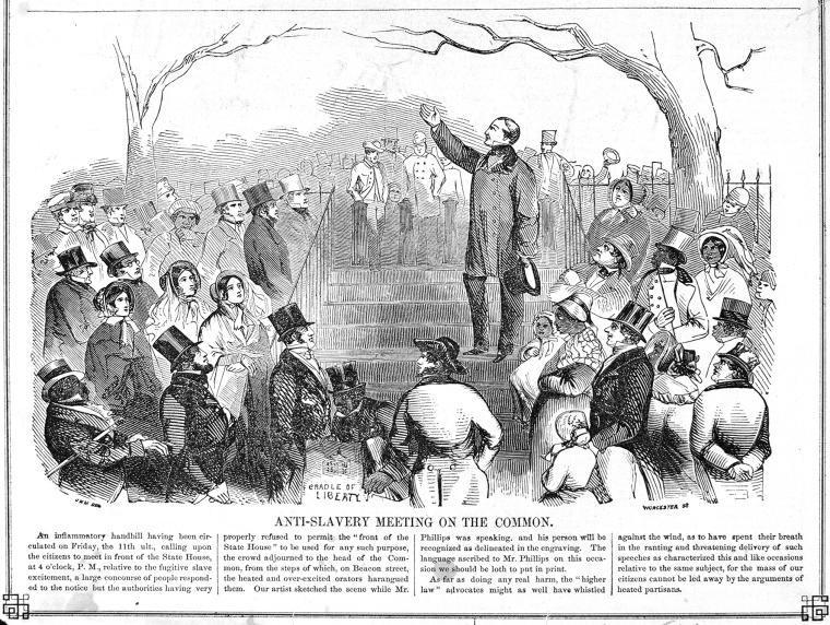 Anti-Slavery Meeting on the [Boston] Common - NYPL Digital Collections
