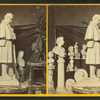 Caroline S. Brooks and her sculpture in butter during a public ...