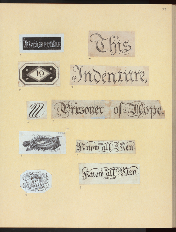 Examples of lettering and dingbats. - NYPL Digital Collections