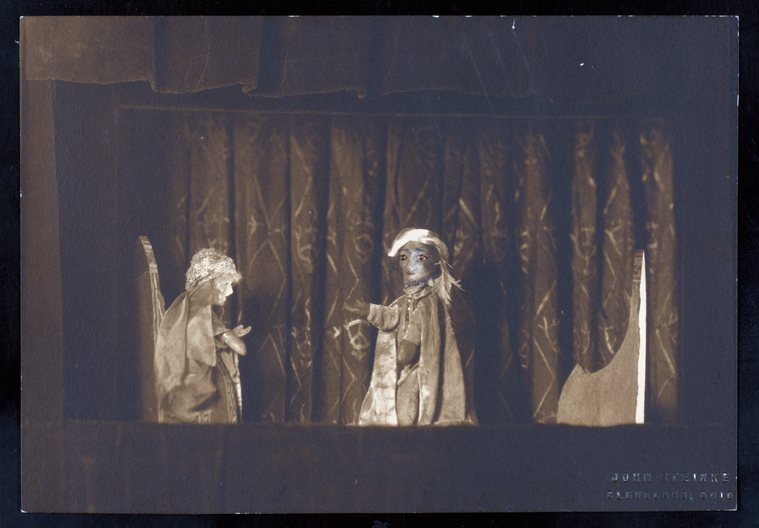 Two hand puppets in an unidentified puppet theater production - NYPL ...