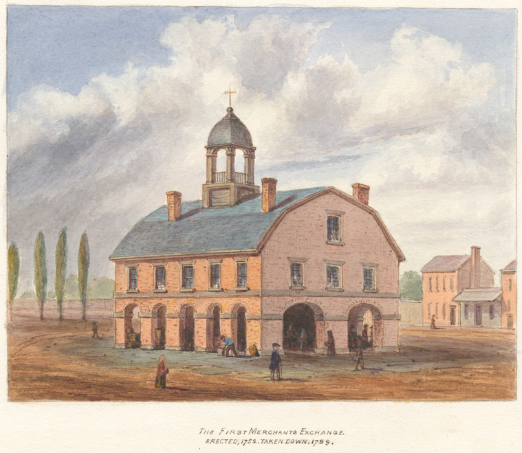 The first Merchant's Exchange. Erected 1752, Taken down, 1799. - NYPL ...
