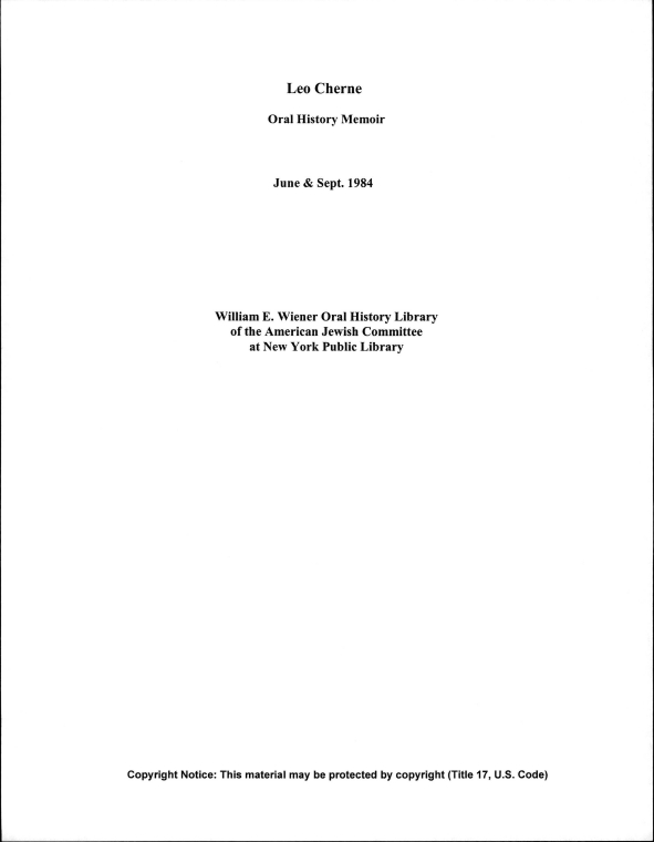 Leo Cherne - NYPL Digital Collections
