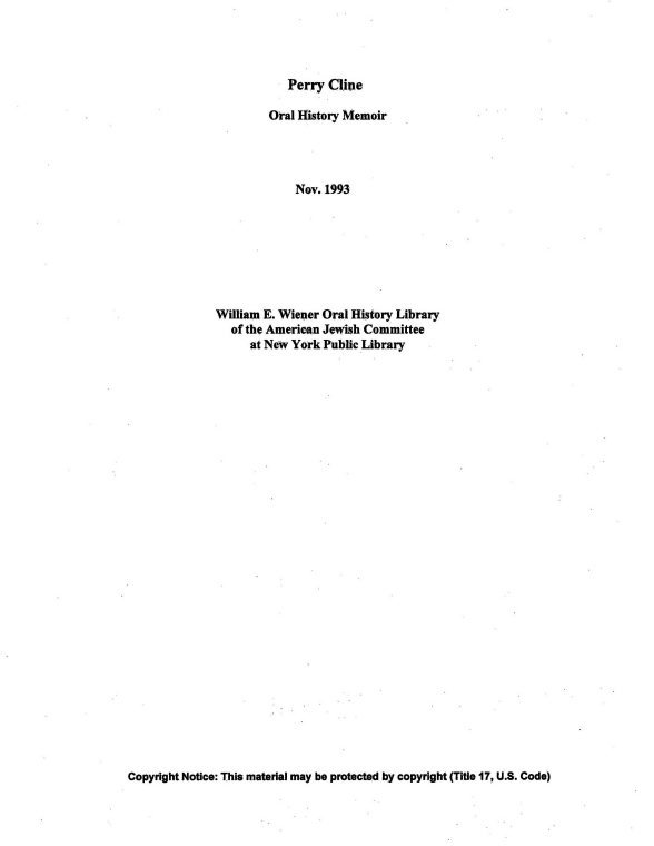 Perry Cline - NYPL Digital Collections