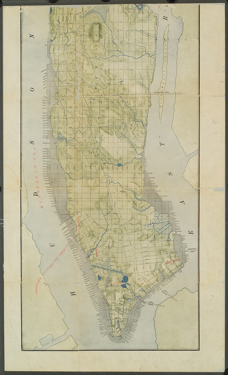 1609. The island of Manhattan (Mannahtin) at the time of its discovery ...