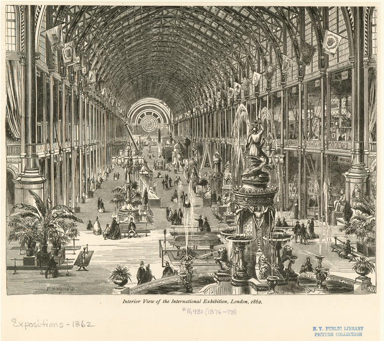 Interior view of the International Exhibition, London, 1862. - NYPL ...