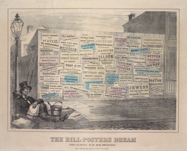 The bill-poster's dream - NYPL Digital Collections