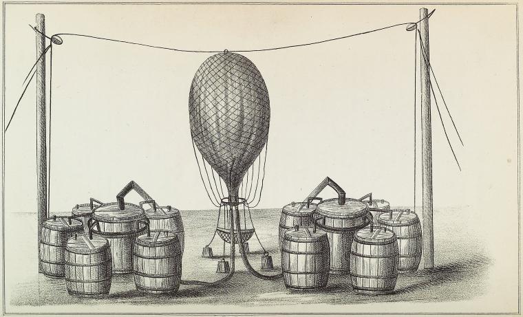 Inflation of balloon - NYPL Digital Collections