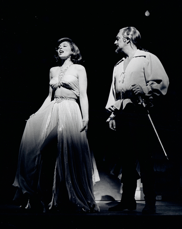 Tina Louise and Jack Cassidy in the stage production Fade Out - Fade In ...