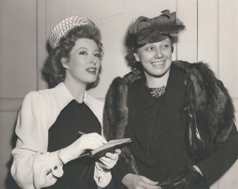 Greer Garson and unidentified woman - NYPL Digital Collections