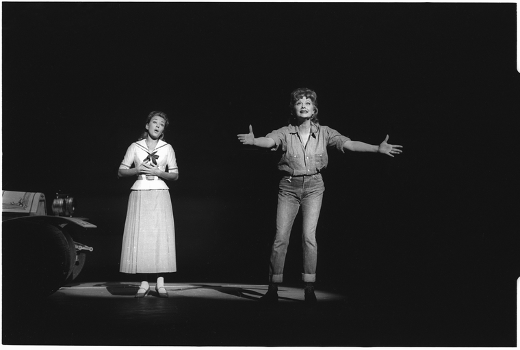 Paula Stewart and Lucille Ball in Wildcat. - NYPL Digital Collections