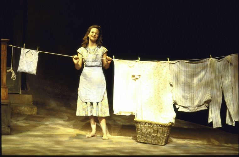 Actress Alice Haining in a scene from the Off-Broadway play "The Cover ...