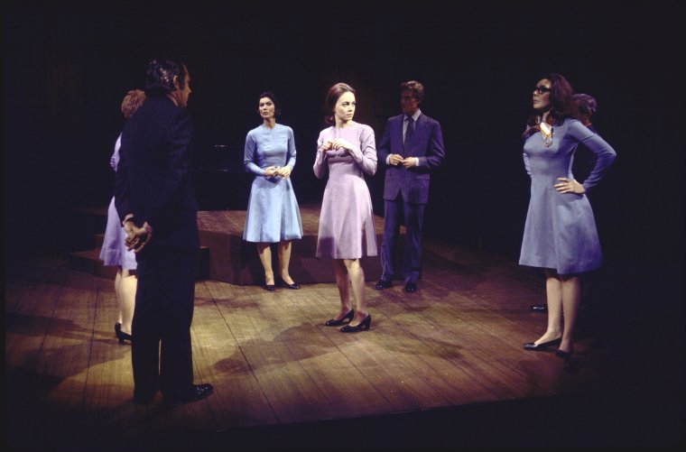 Actors (3L-R) Priscilla Pointer, Martha Henry, Christopher Walken ...