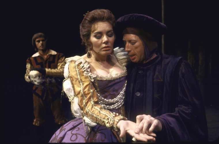 Actors Robert Phalen, Elizabeth Huddle & Michael O'Sullivan in a scene ...