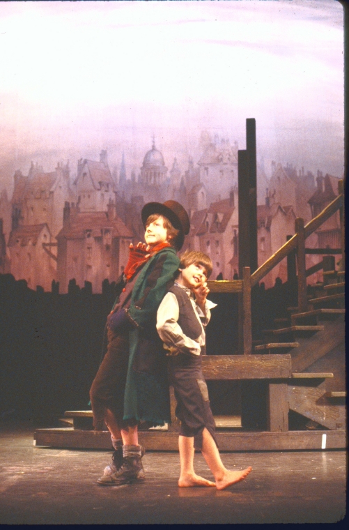 Actors (L-R) David Garlick and Braden Danner in a scene from the ...