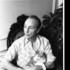 New York City Ballet Master George Balanchine's cat Mourka with cabinet ...