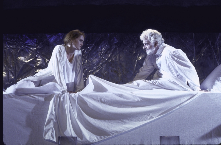 Actors Miriam Healy-Louie & Herb Foster in a scene fr. the New York ...