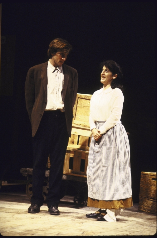 Actors (L-R) Patrick Fitzgerald and Terry Donnelly in a scene from the ...