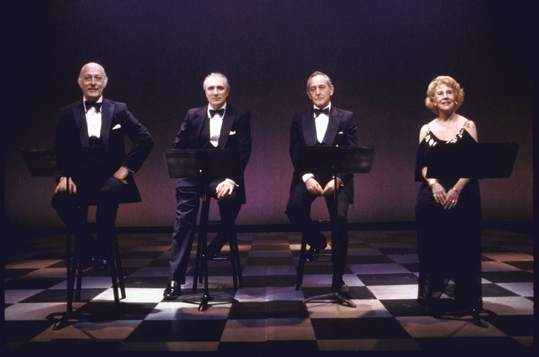 Actors (L-R) Ronald Drake, Philip Bosco, Paul Sparer and Arlene Francis ...