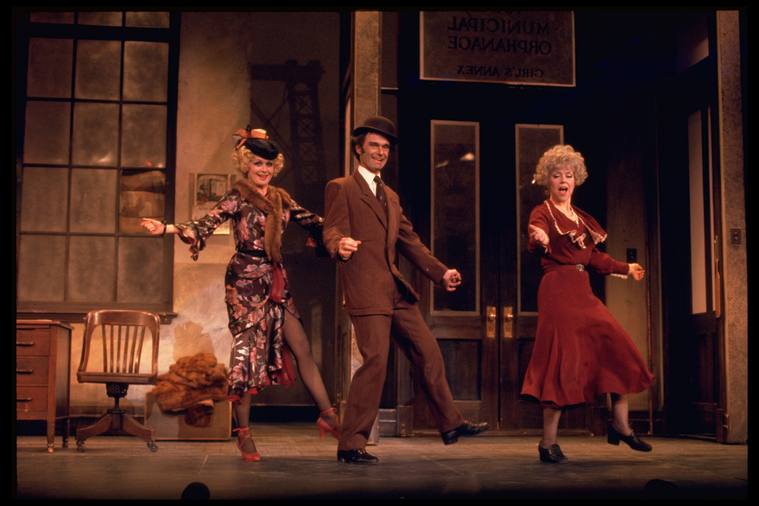 (L-R) Actors Barbara Erwin, Robert Fitch and Dorothy Loudon in a scene ...