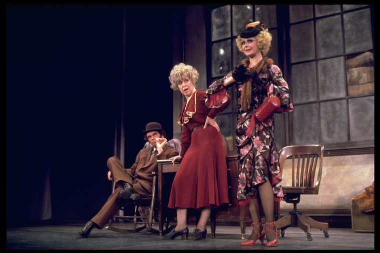 (L-R) Actors Robert Fitch, Dorothy Loudon and Barbara Erwin in a scene ...