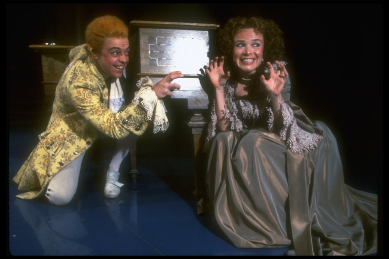 Actor Mark Hamill as Mozart w. Caris Corfman in a scene from the ...