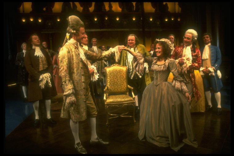 4L-L) Patrick Hines, Caris Corfman, Mark Hamill as Mozart and David ...