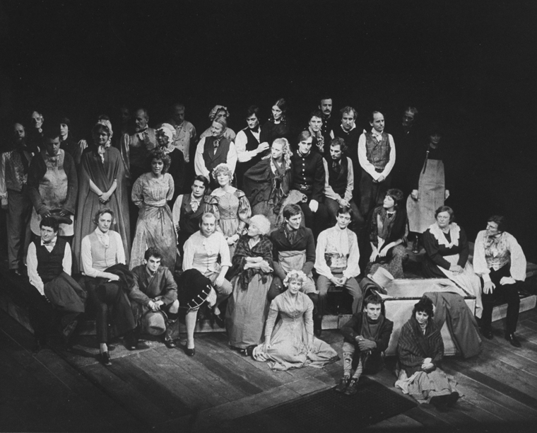 Entire cast from the Broadway production of the play "The Life And ...