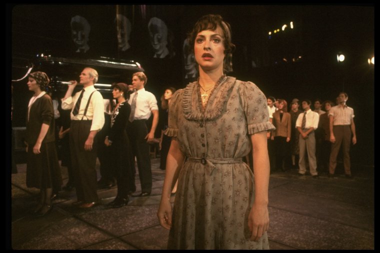 Patti LuPone as Eva Peron in a scene from the Broadway production of ...