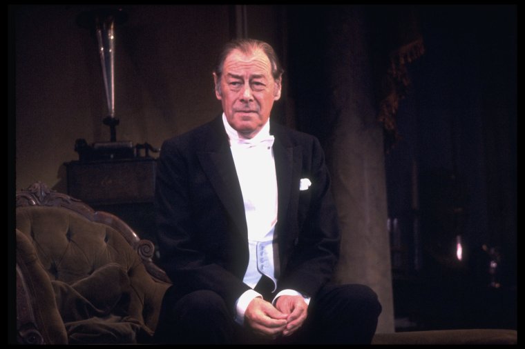 Actor Rex Harrison in a scene from the Broadway revival of the musical ...