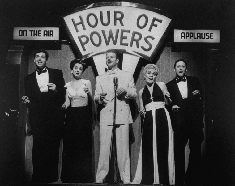 A scene from the Broadway show "City of Angels" featuring actors Peter ...