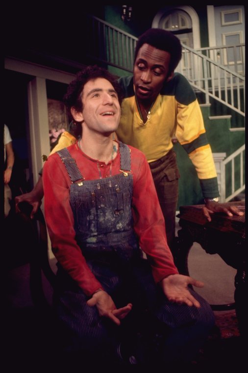 Actors (L-R) Zane Lasky & Cleavon Little in a scene fr. the Broadway ...