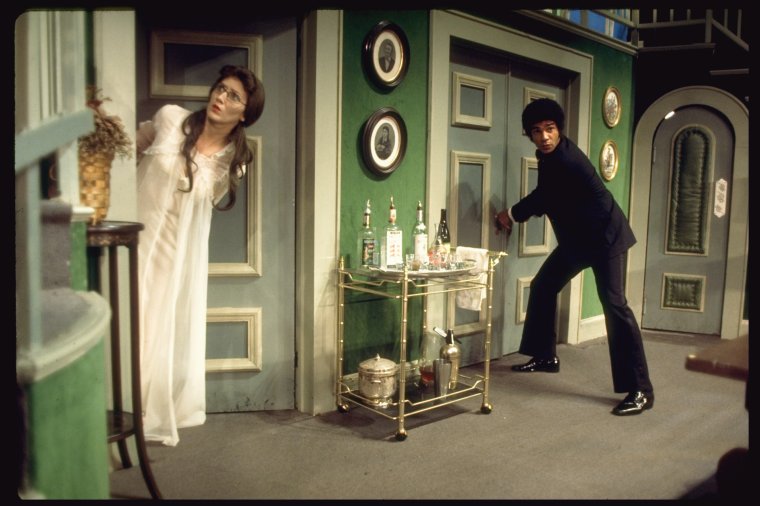 Actors Ron O'Neal & Sarah Saltus in a scene fr. the replacement cast of ...
