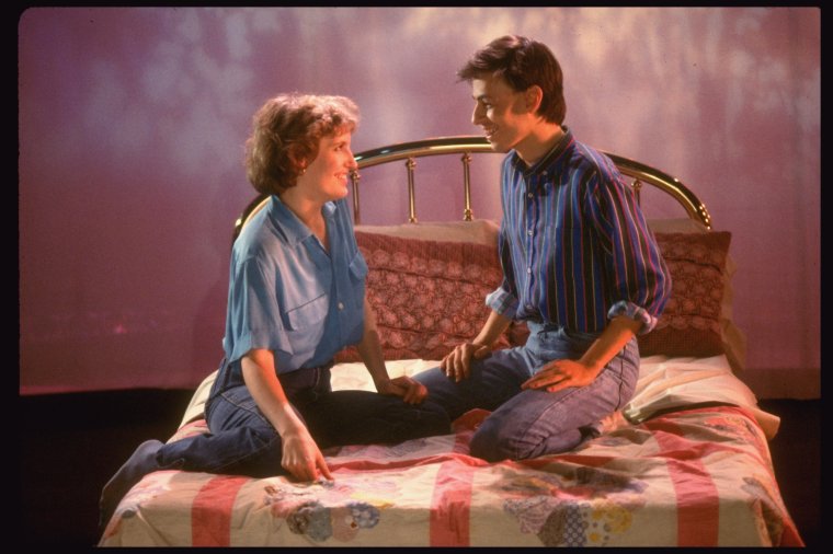 Actors Liz Callaway & Todd Graff in a scene fr. the commercial of the ...