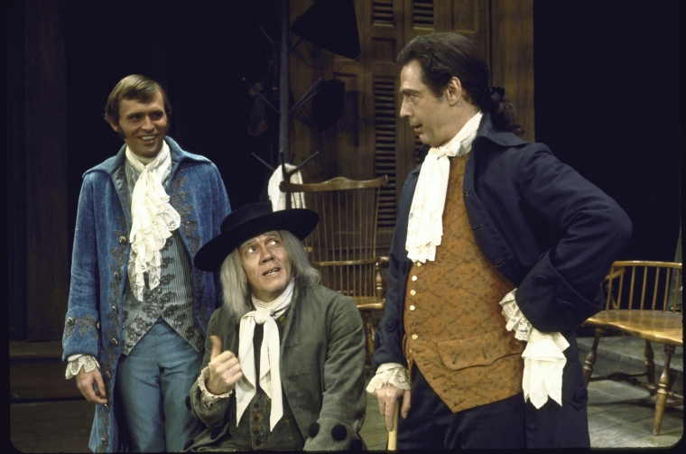 Actors (L-R) David Cryer, Roy Poole & Ronald Holgate in a scene fr. the ...