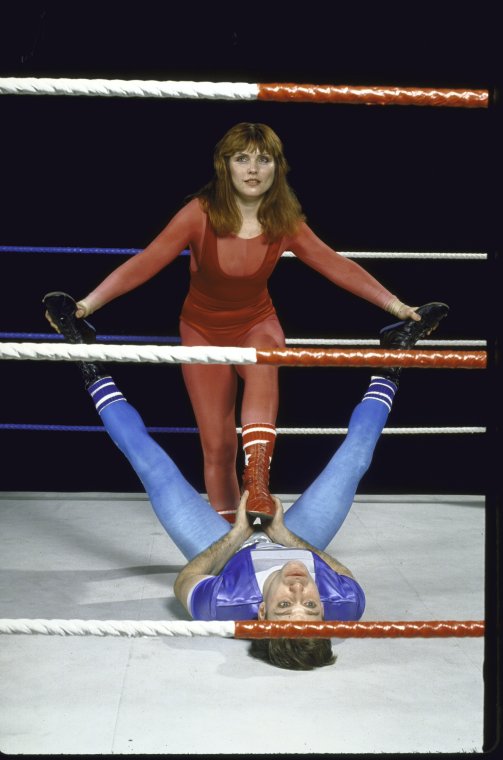 Actors Deborah Harry & Scott Renderer in a scene fr. the Broadway play ...