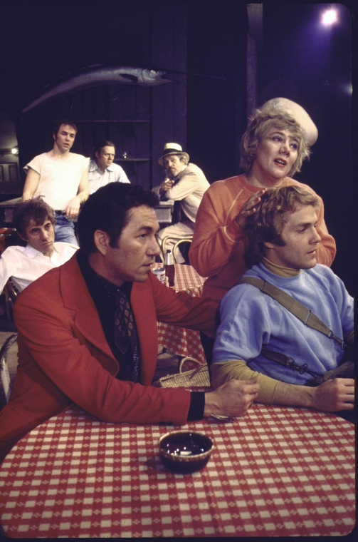 Actors (front, L-R) Alan Mixon, Helena Carroll and David Huffman with ...