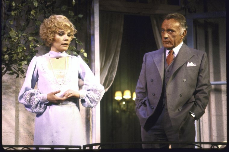 Actors Kathryn Walker & Richard Burton in a scene fr. the Broadway ...
