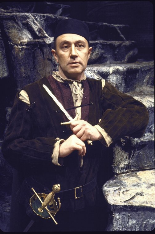 Actor Lee Richardson in a scene fr. the American Shakespeare Festival's ...
