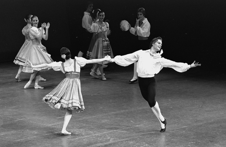 New York City Ballet production of "Bournonville Divertissements" with ...