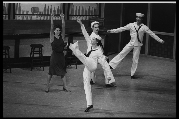 New York City Ballet production of "Fancy Free" with Stephanie Saland ...