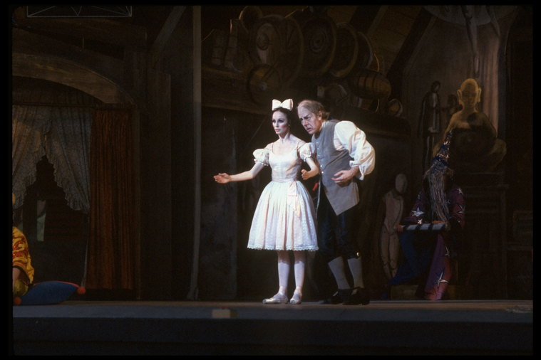 New York City Ballet production of "Coppelia"; scene from Act 2 with ...