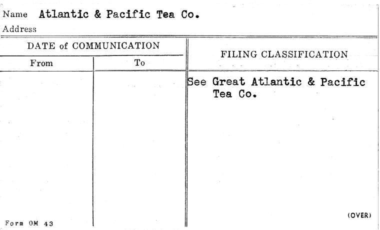 Atlantic & Pacific Tea Co. - NYPL Digital Collections