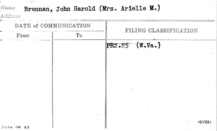 Brennan, John Harold (Mrs. Arielle M.) - NYPL Digital Collections
