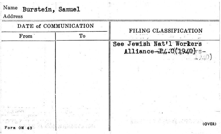 Burstein, Samuel - NYPL Digital Collections