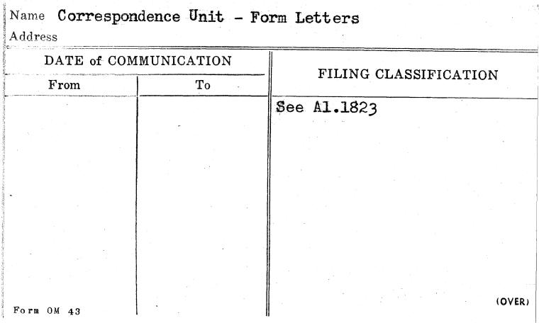 Correspondence Unit - Form Letters - NYPL Digital Collections