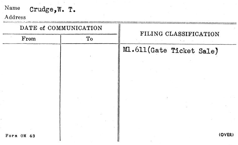Crudge, W.T. - NYPL Digital Collections